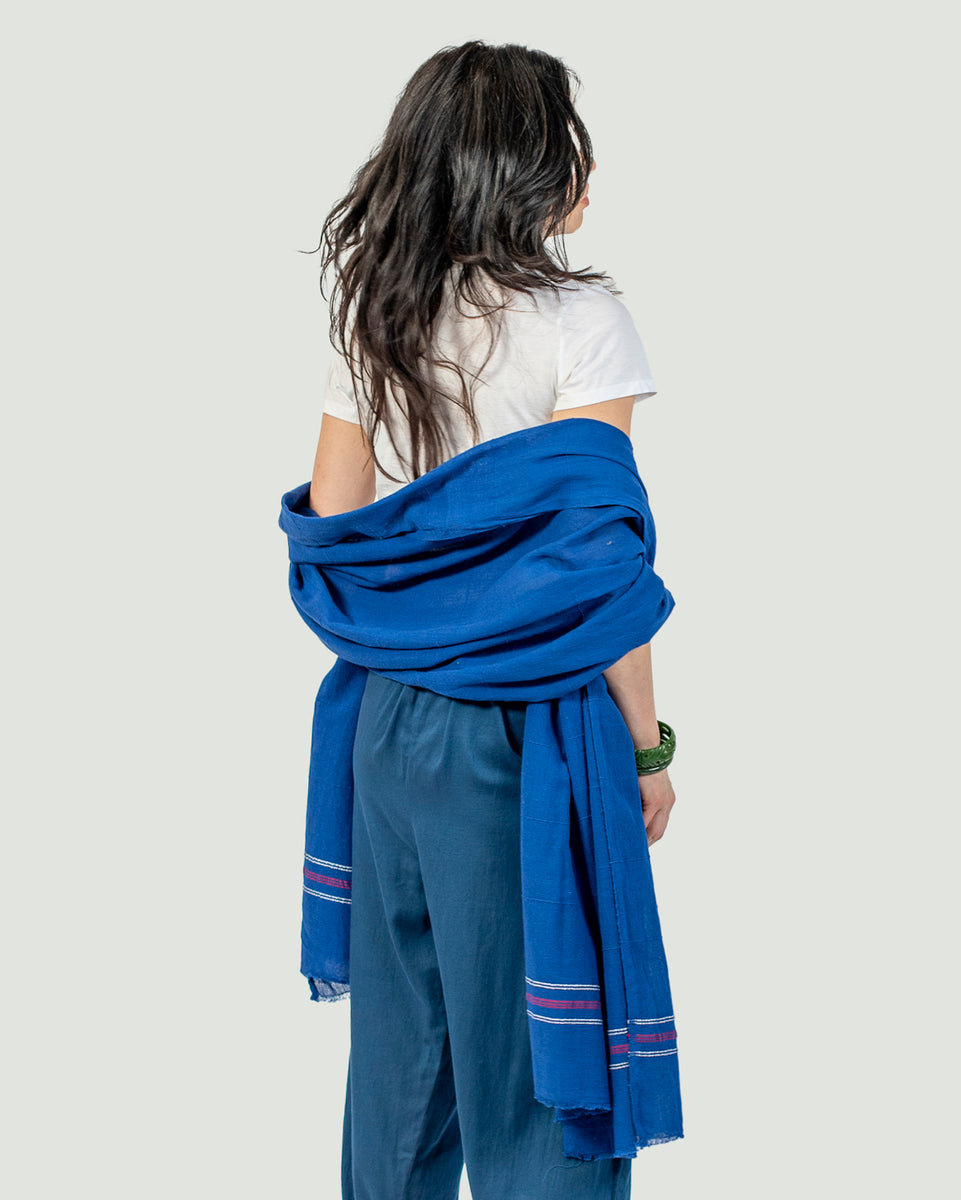 Insect-Repellent Wrap Camellia in Cobalt Blue – Shoo For Good